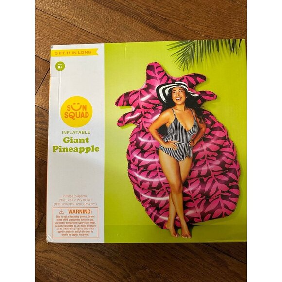 Games | Sun Squad Inflatable Float Giant Pink Pineapple 5ft 11 Inches Long | Poshmark